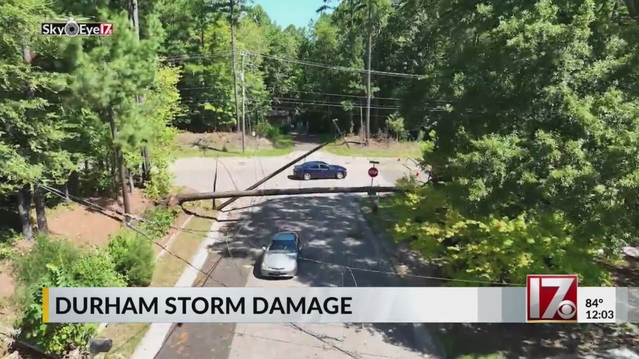 Durham storm damage - YouTube