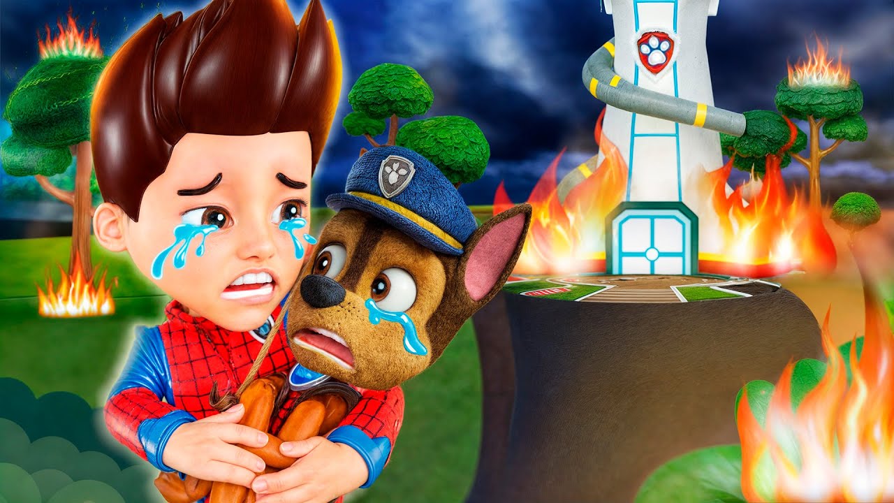 Spider-man RYDER Rescuing CHASE From Fire! Please Wake Up | Very Sad ...