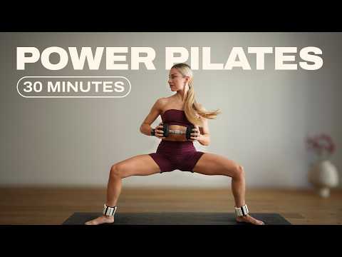 30 Min. Full Body Power Pilates sculpt workout with Weights