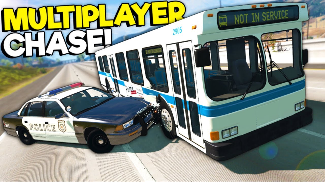 Multiplayer Bus Police Chases are INSANE! - BeamNG Gameplay & Crashes ...