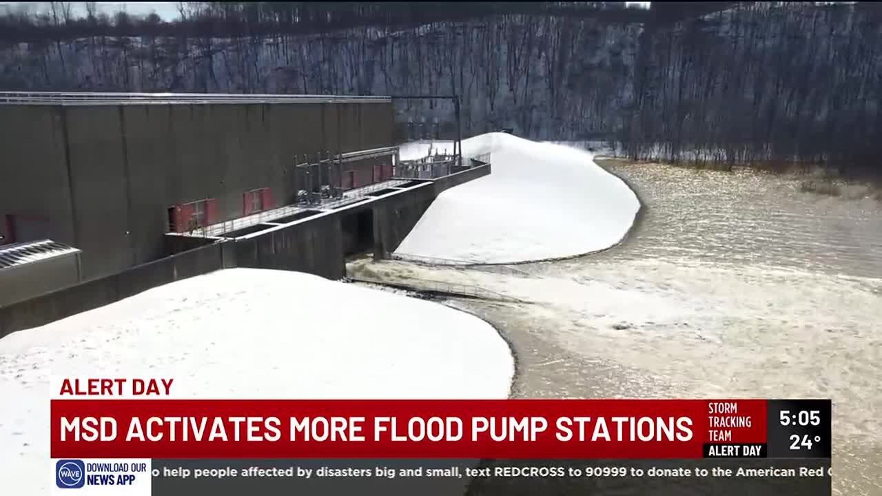 MSD activates flood pump stations to combat flooding - YouTube