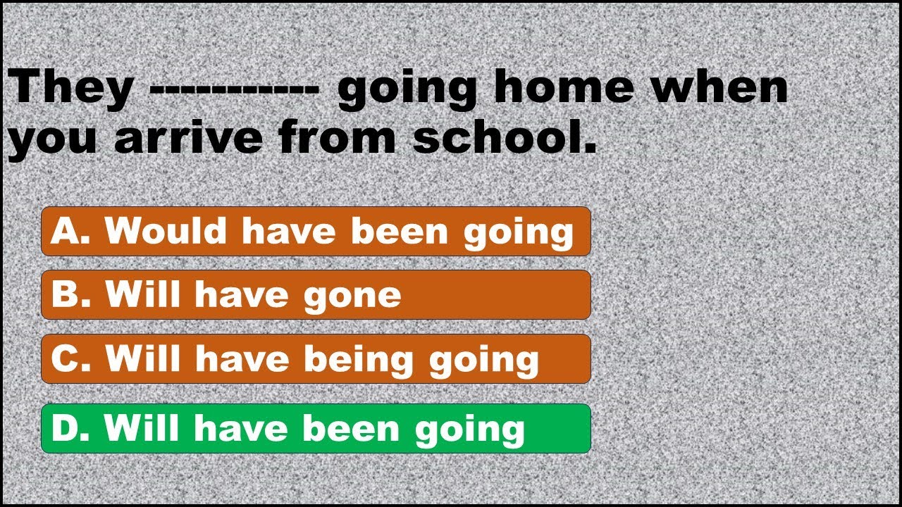 GRAMMAR QUIZ. ALL 12 TENSES. THE VERB "TO GO" - YouTube