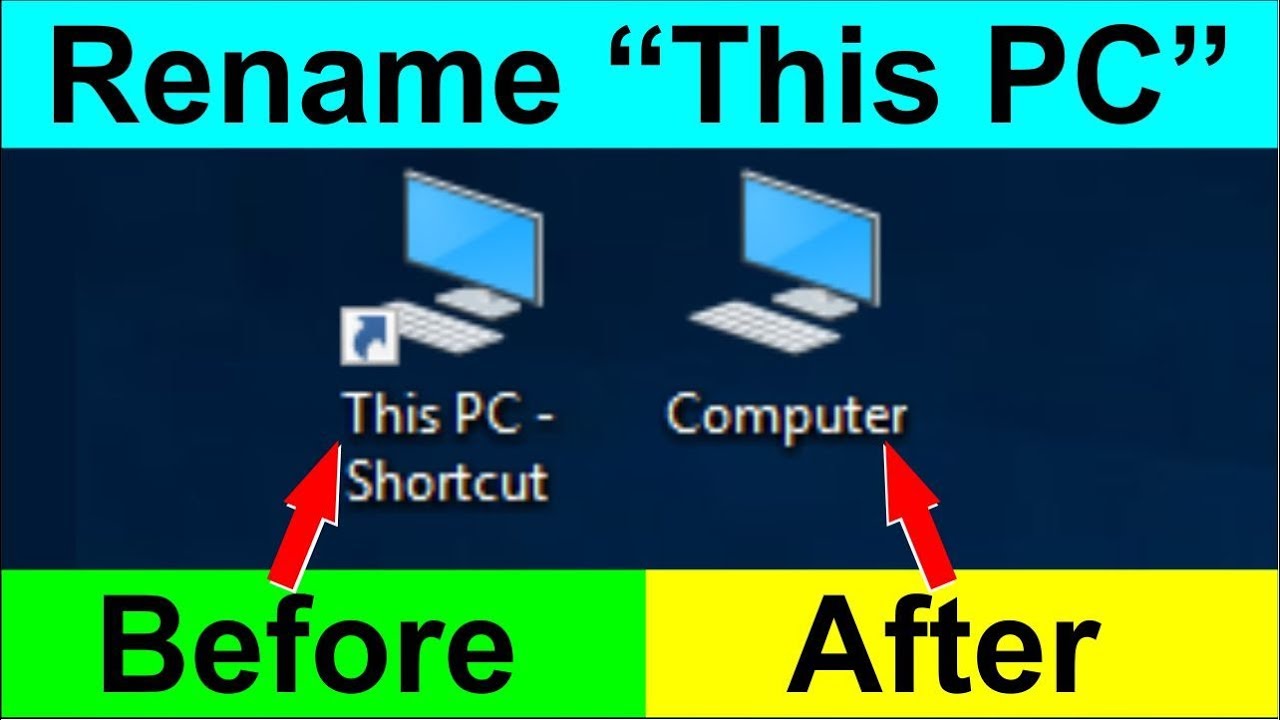 How to Rename This Pc Windows 10 | Chengeing Computer Name - YouTube