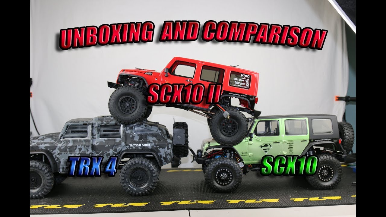 Axial SCX10 II Unboxing and Comparison - YouTube