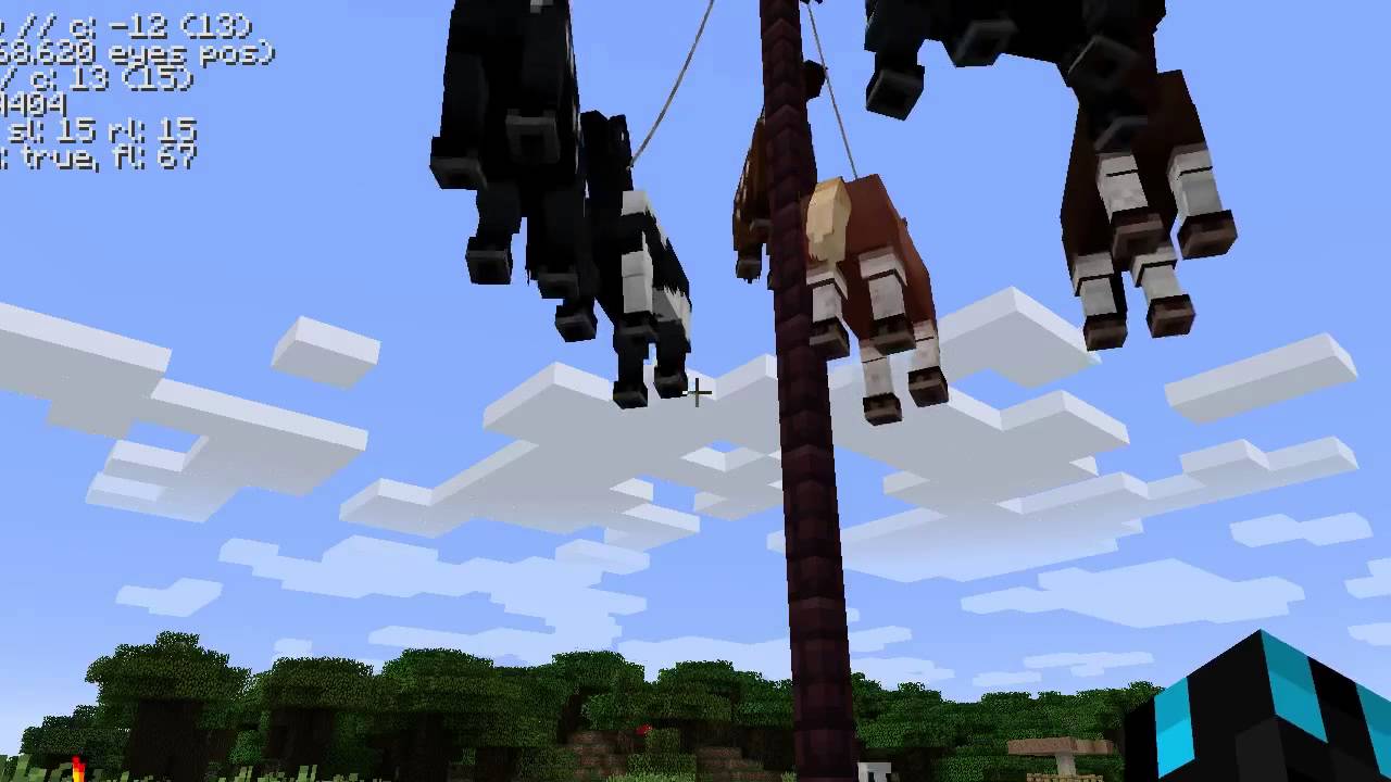 [Minecraft] Horse Carousel Pinata Party - YouTube