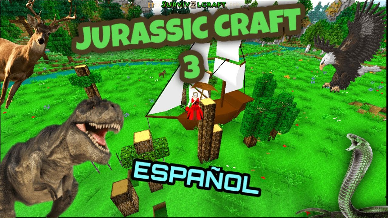 JURASSIC CRAFT al Español 🐢 Survivalcraft 2 Mod - YouTube