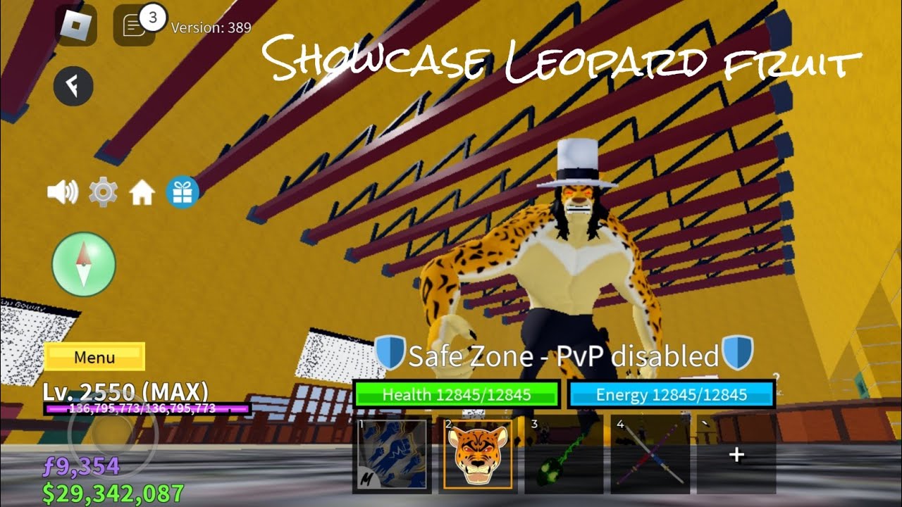 Showcase Leopard fruit in Blox fruit - YouTube