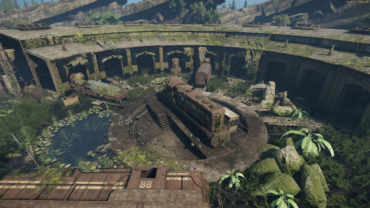 cryengine level design-Abondoned railway turntable 2 - YouTube