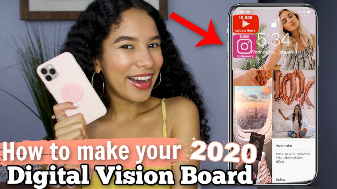 HOW TO MAKE YOUR DIGITAL VISION BOARD 2020 - YouTube
