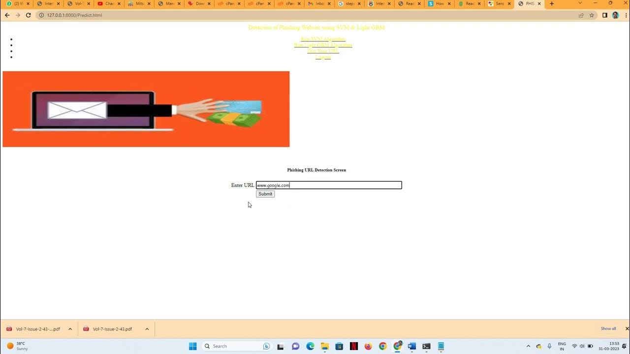 Detection of Phishing Website using SVM & Light GBM - YouTube