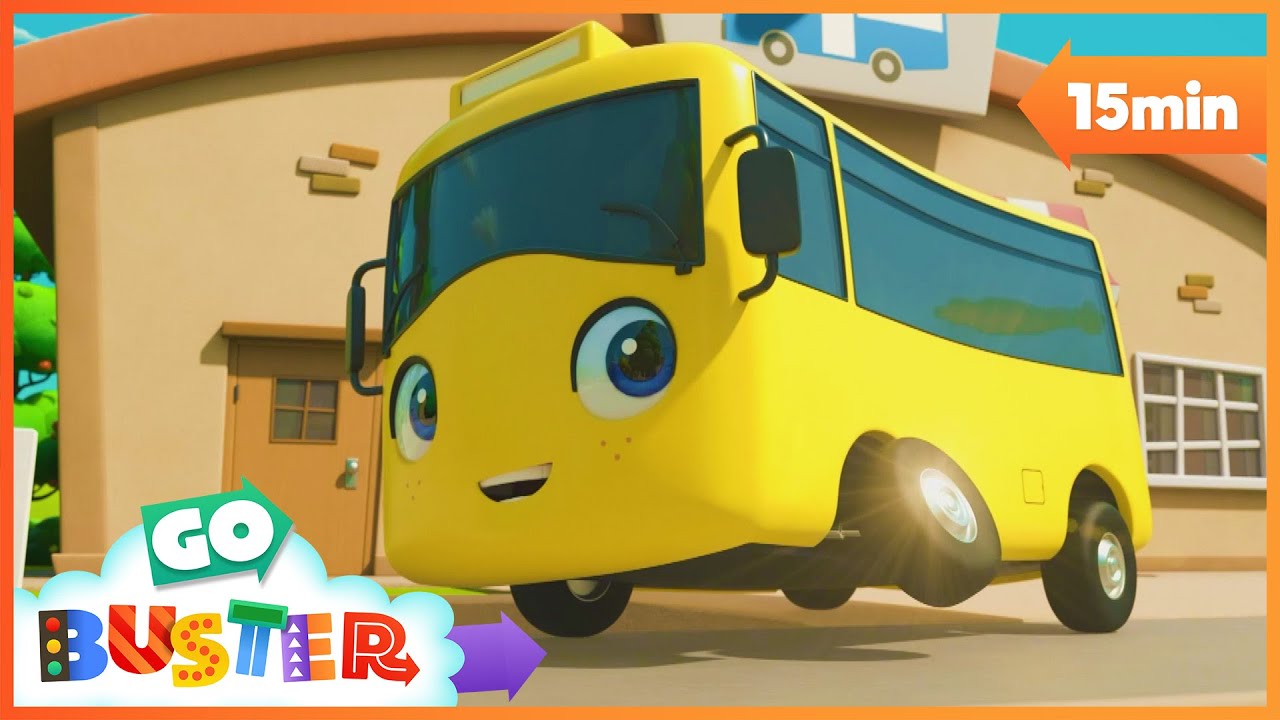 Wheels On The Bus Rap | Go Buster's Adventures | Cartoons For Kids ...