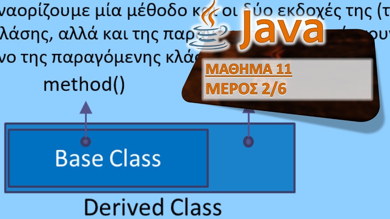 JAVA - ΜΑΘΗΜΑ 11 - ΜΕΘΟΔΟΙ ΚΑΙ ΚΛΗΡΟΝΟΜΙΚΟΤΗΤΑ - ΜΕΡΟΣ 2 από 6 ...