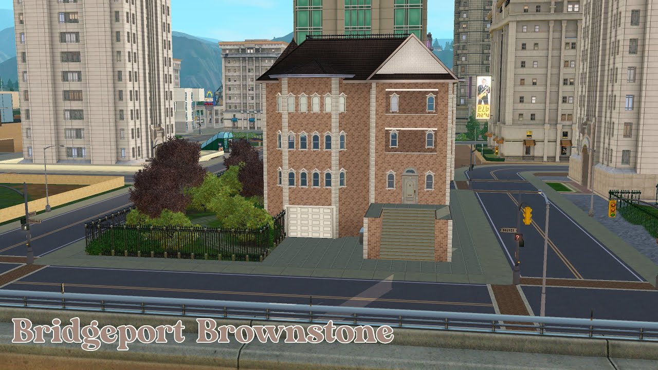 BRIDGEPORT BROWNSTONE | The Sims 3: Speed Build - YouTube