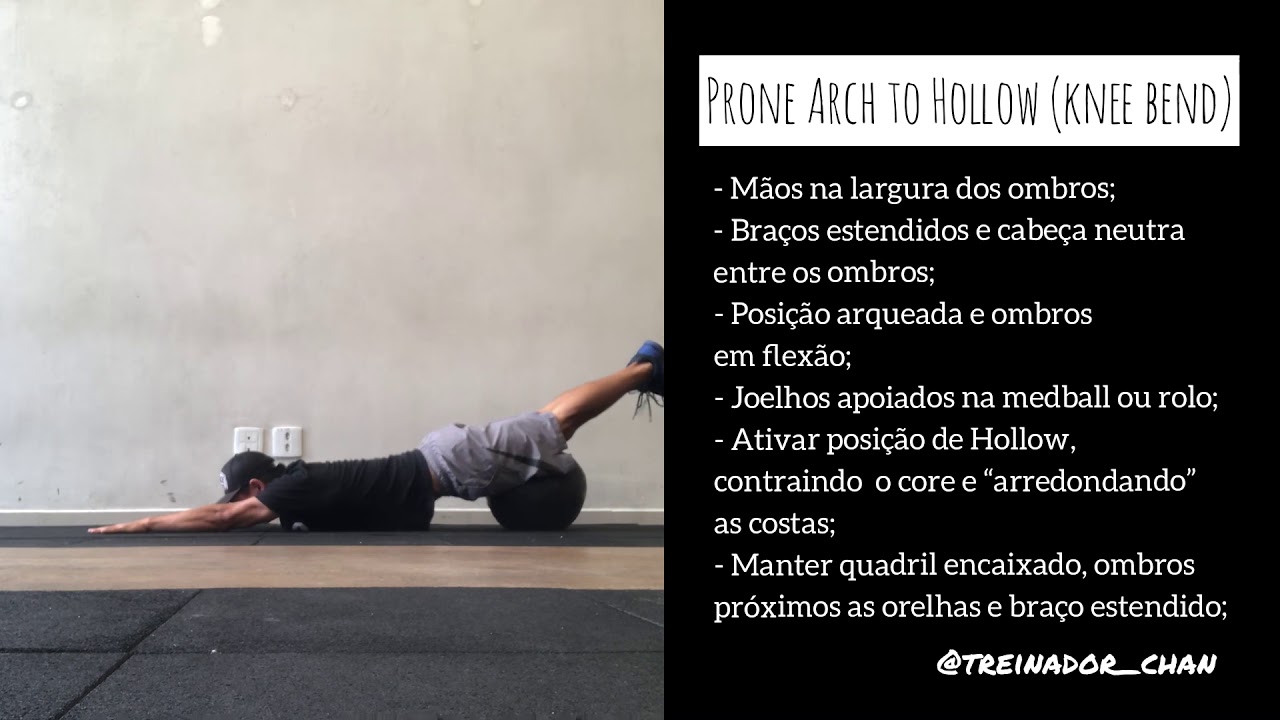 Prone Arch to Hollow (Bent Knees) - YouTube