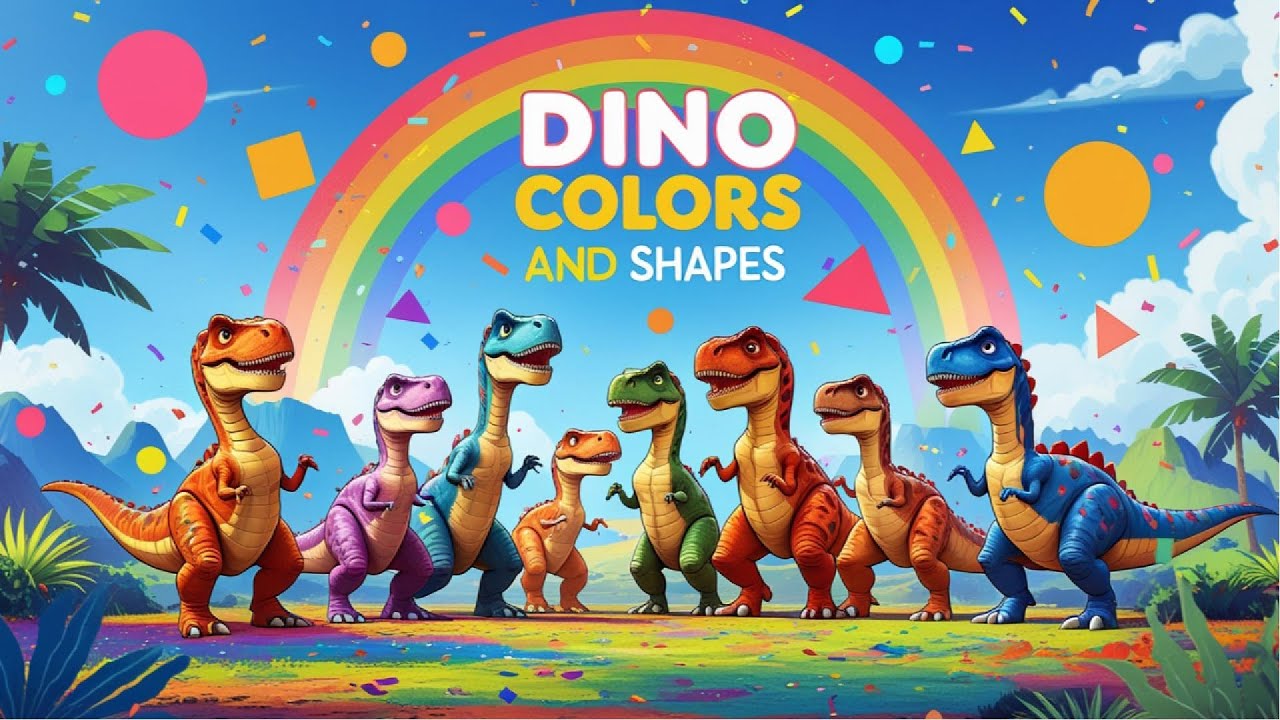 "DINO COLORS AND SHAPES": - YouTube