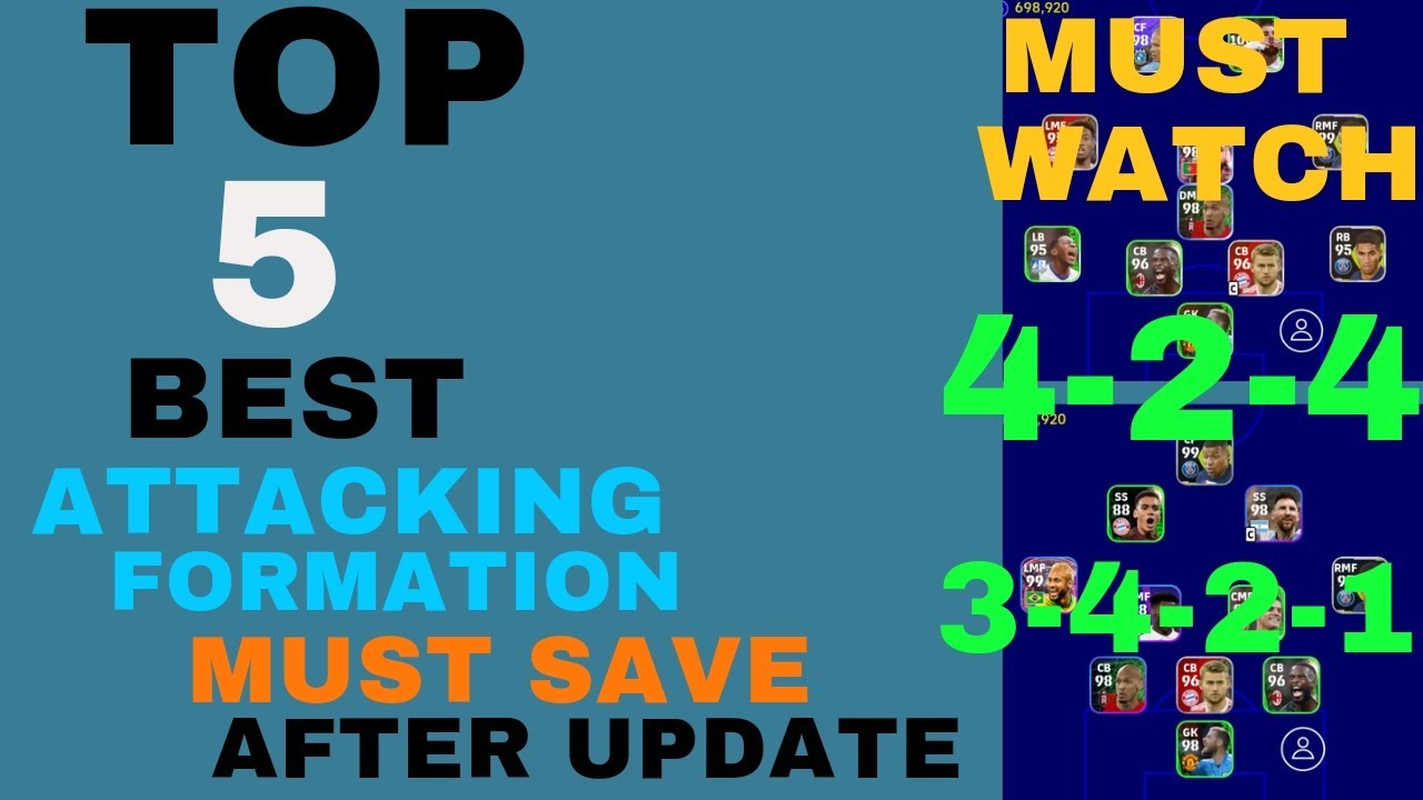 Top 5 best quick counter attacking formation efootball23 after update ...