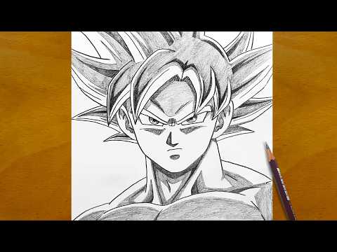 How to Draw Goku Ultra Instinct Step by Step ✏️ | Easy Anime Drawing Tutorial