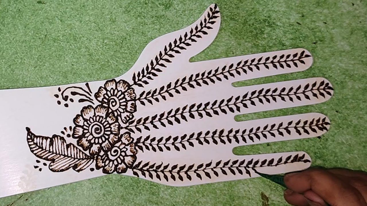 Mehandi New Leaf Design #mehndi @Rkvlogs-1322 - YouTube