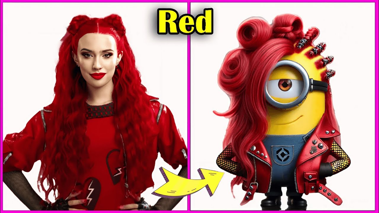 DESCENDANTS THE RISE OF RED CHARACTERS AS MINION - YouTube