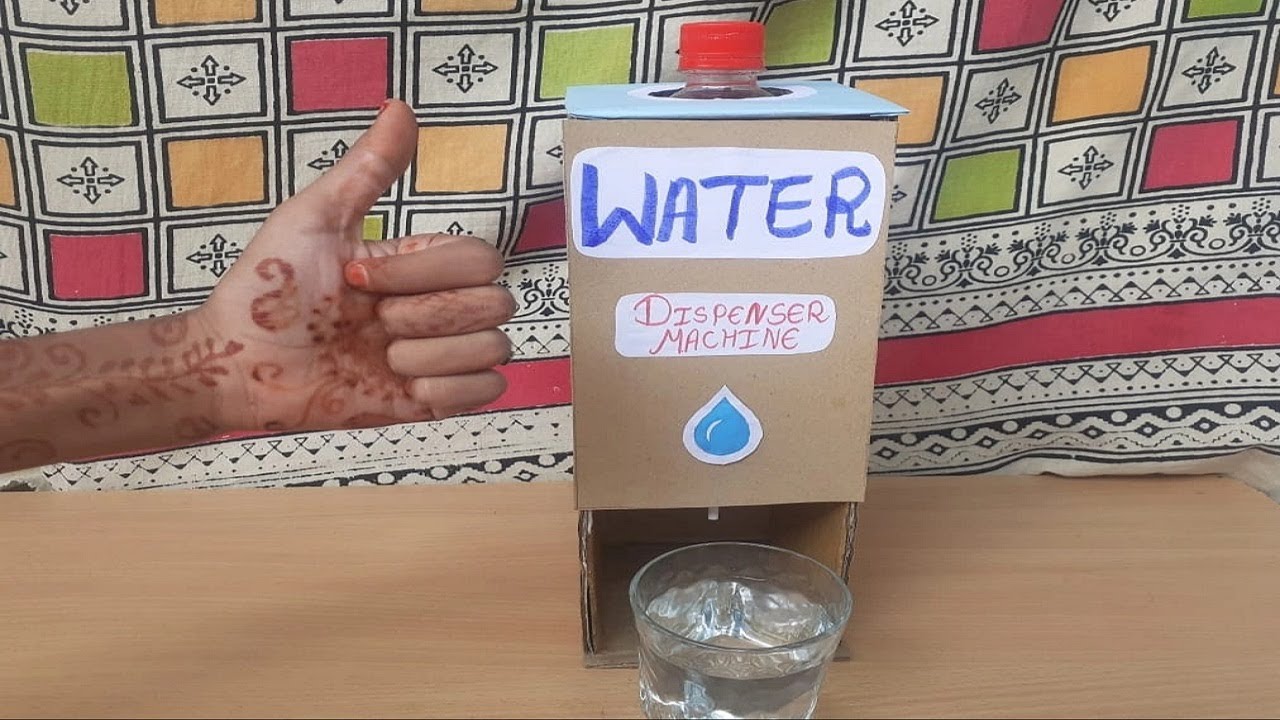 How to make a Water Dispenser Machine | Best Out of Waste | school ...