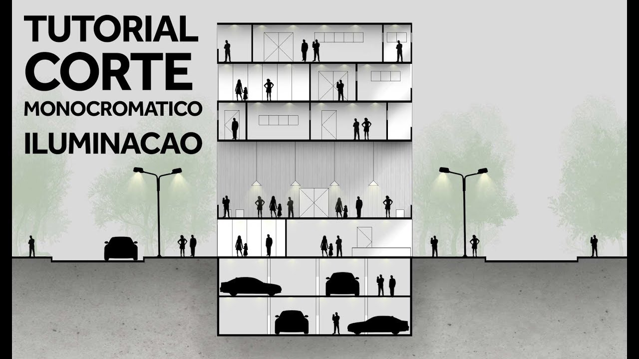 Como fazer um CORTE arquitetônico com Photoshop e Sketchup | TUTORIAL ...