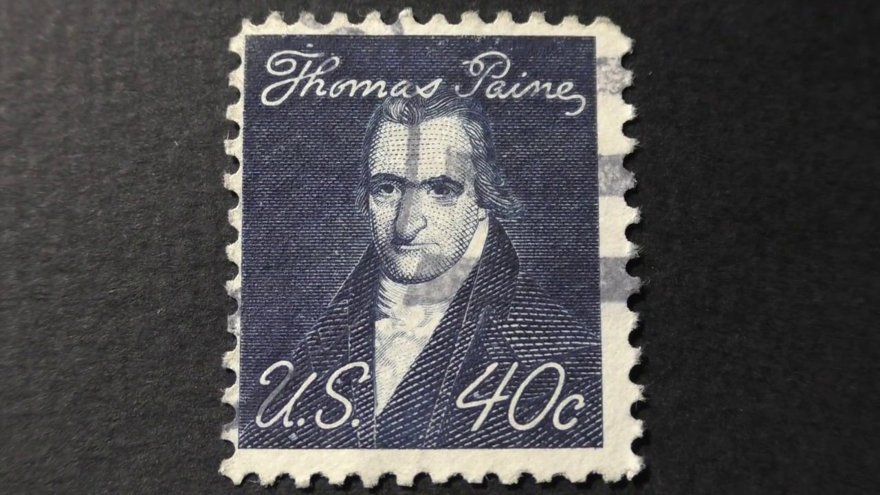 US postage stamps. Thomas Paine. Postage stamp price 40 cents - YouTube