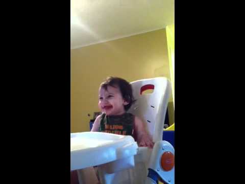 Explosive baby-spitting food and laughing - YouTube