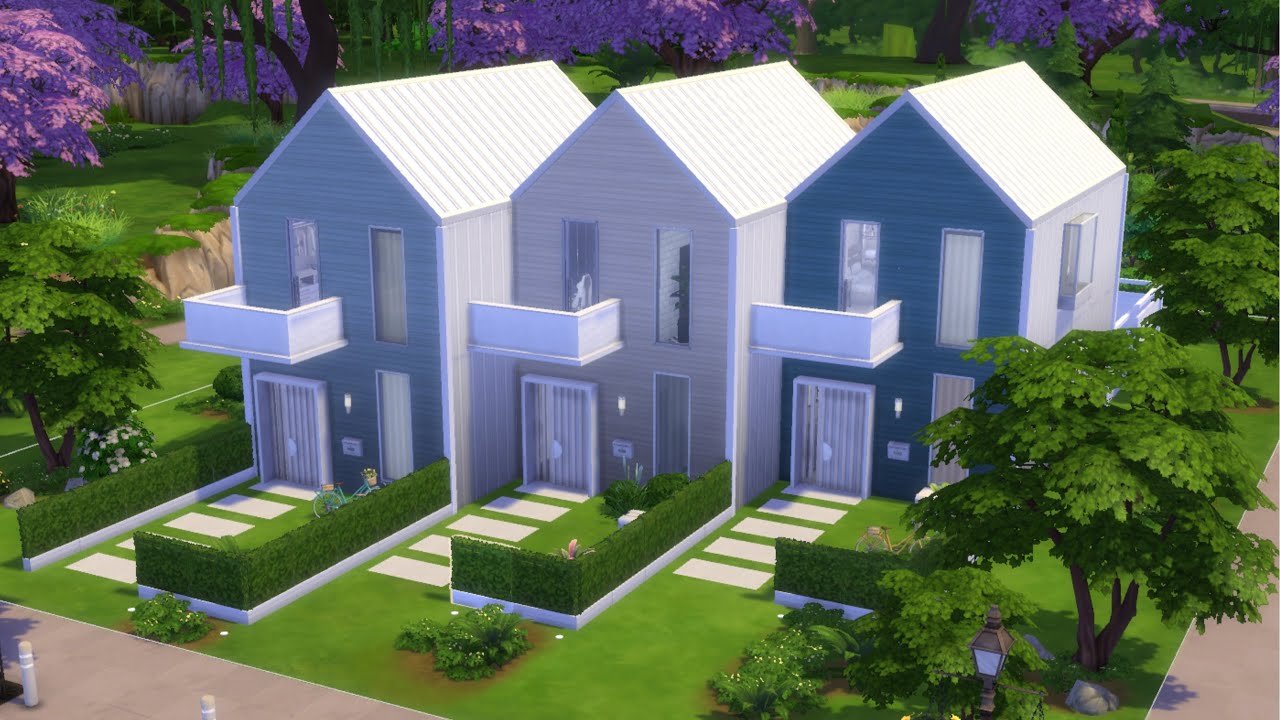 Small Town Houses | The Sims 4 | Speed Build | NO CC - YouTube