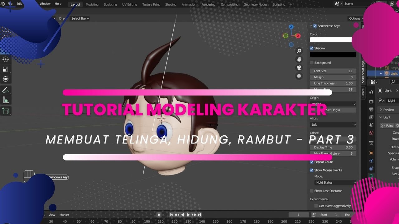 Pembuatan Karakter menggunakan Software 3D Blender (Modeling Telinga ...