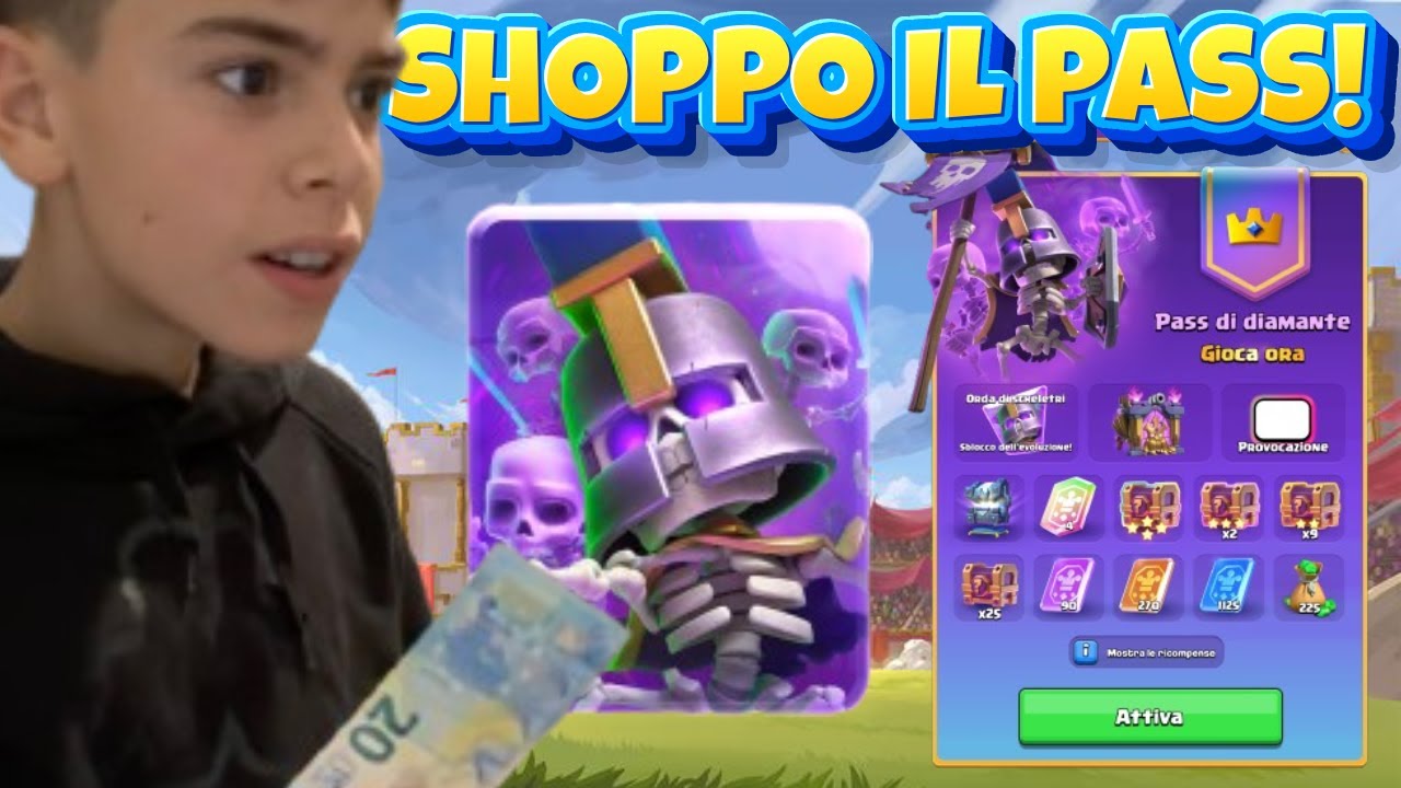 SHOPPO IL PASS DELL'ORDA DI SCHELETRI EVO!!! Clash Royale ITA! - YouTube