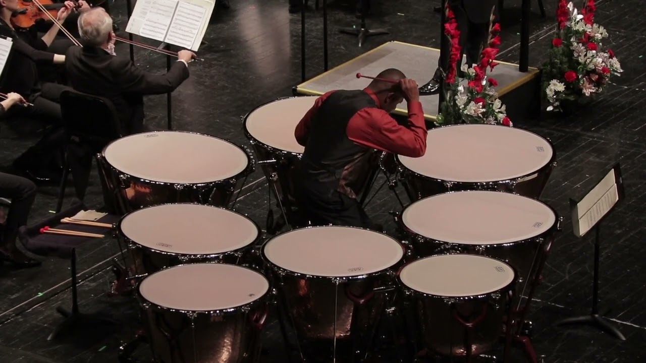 Douglas Cardwell plays the Fischer Timpani Concerto for 8 Timpani - YouTube