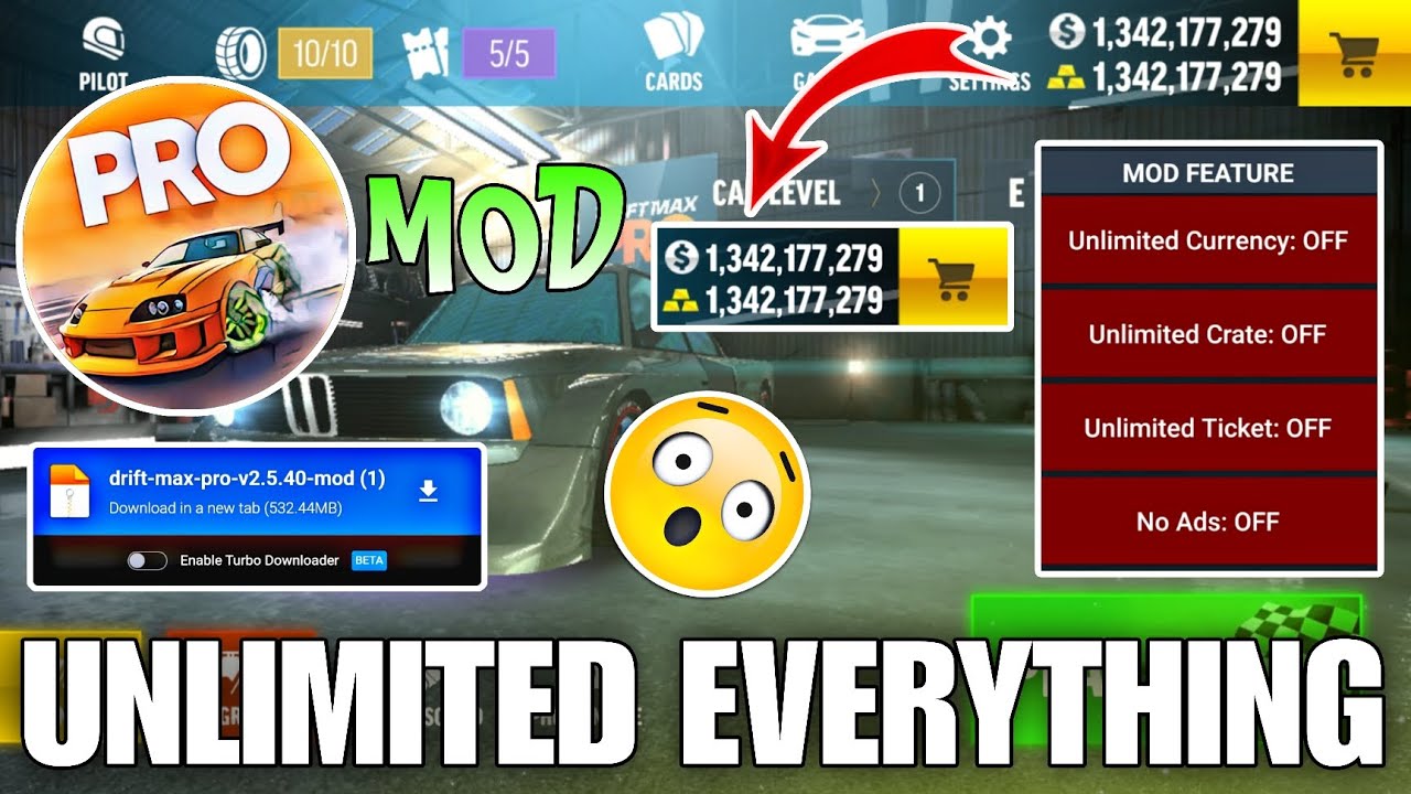 Drift Max Pro Mod Apk 2.5.40 Unlimited Money Free Shopping - Unlimited Money & Gold - YouTube