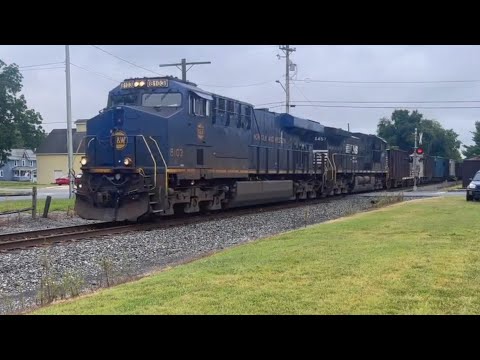 NS 8103 (N&W Heritage) Leads 63W out of Dagsboro, DE - YouTube