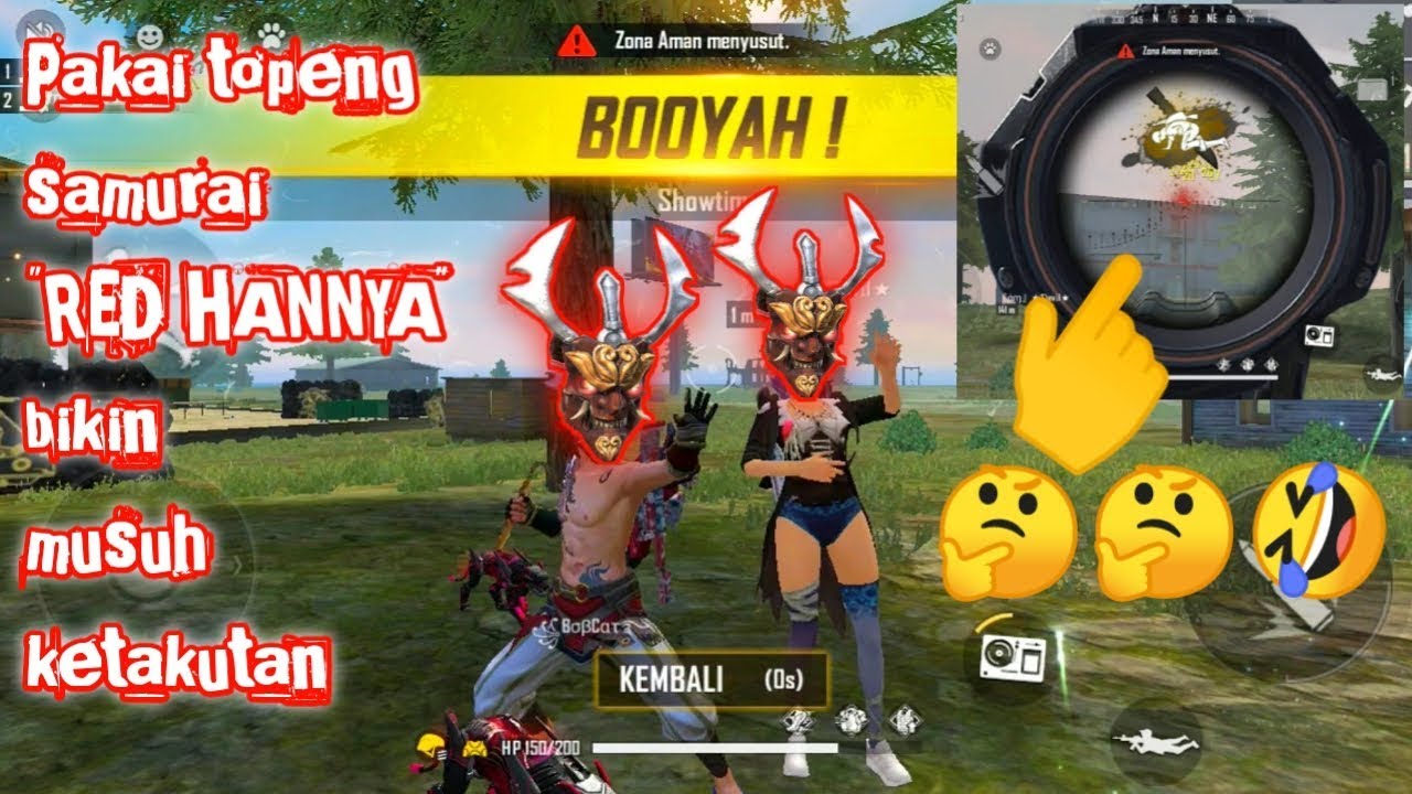DUO RANKED PAKE TOPENG SAMURAI, AUTO BOYAAH _ FREE FIRE INDONESIA - YouTube
