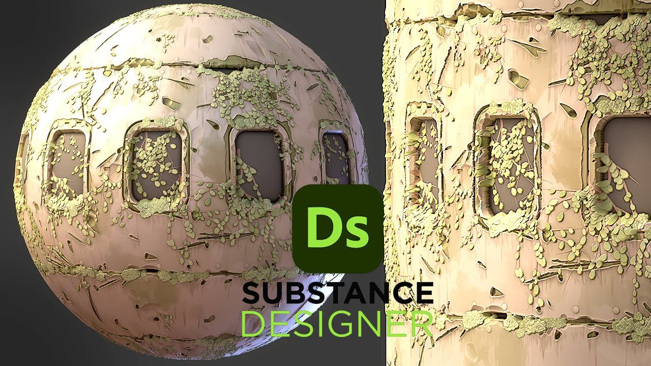 Stylized Old Damaged Wall - Substance 3D Designer - YouTube