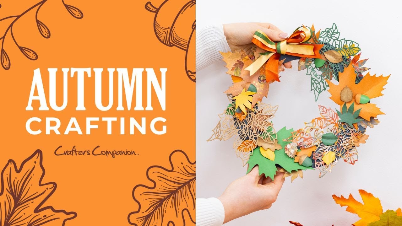 How to Craft an Autumn Papercraft Wreath | Tutorial - YouTube