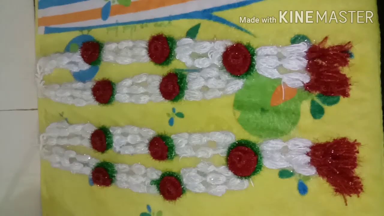 #ulan craft# गौराई साठी विना ऊलनचे सुंदर हार. (woolen Cha har)#woolen ...