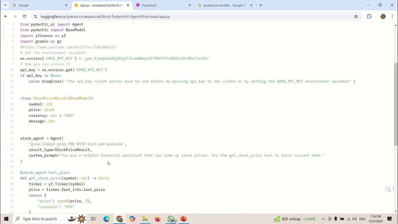 Pydantic AI Agent Framework and LLM library in Python | Dr. Ronak Panchal - YouTube