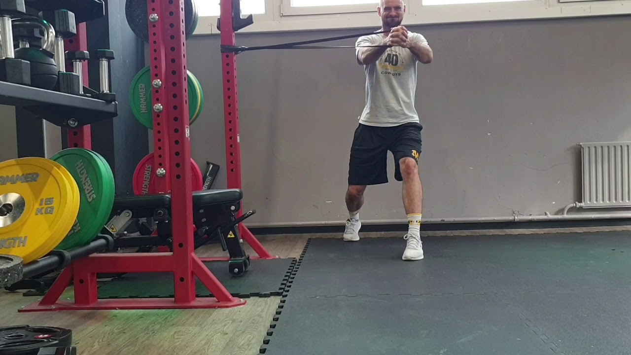 Pallof Press - Anti-Rotation - Split Stance - YouTube