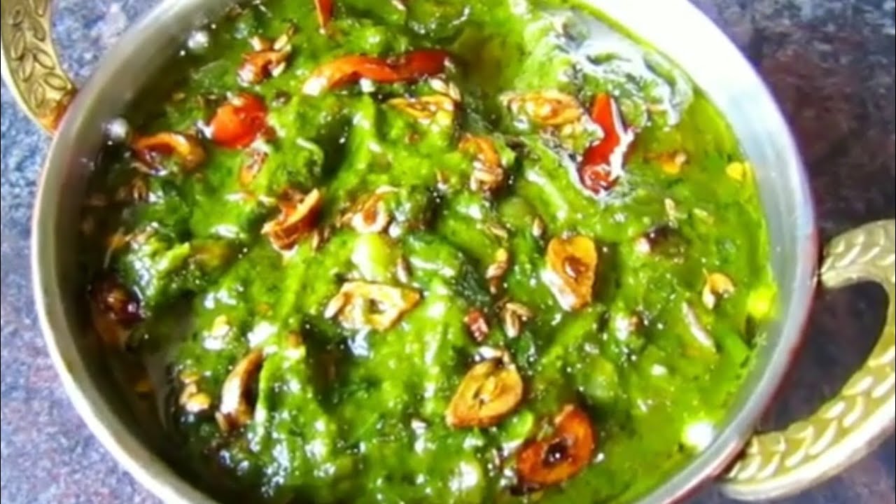 Lahsuni Palak Recipe बनाइये बहुत ही पौष्टिक और स्वादिष्ट पालक की सब्ज़ी ...