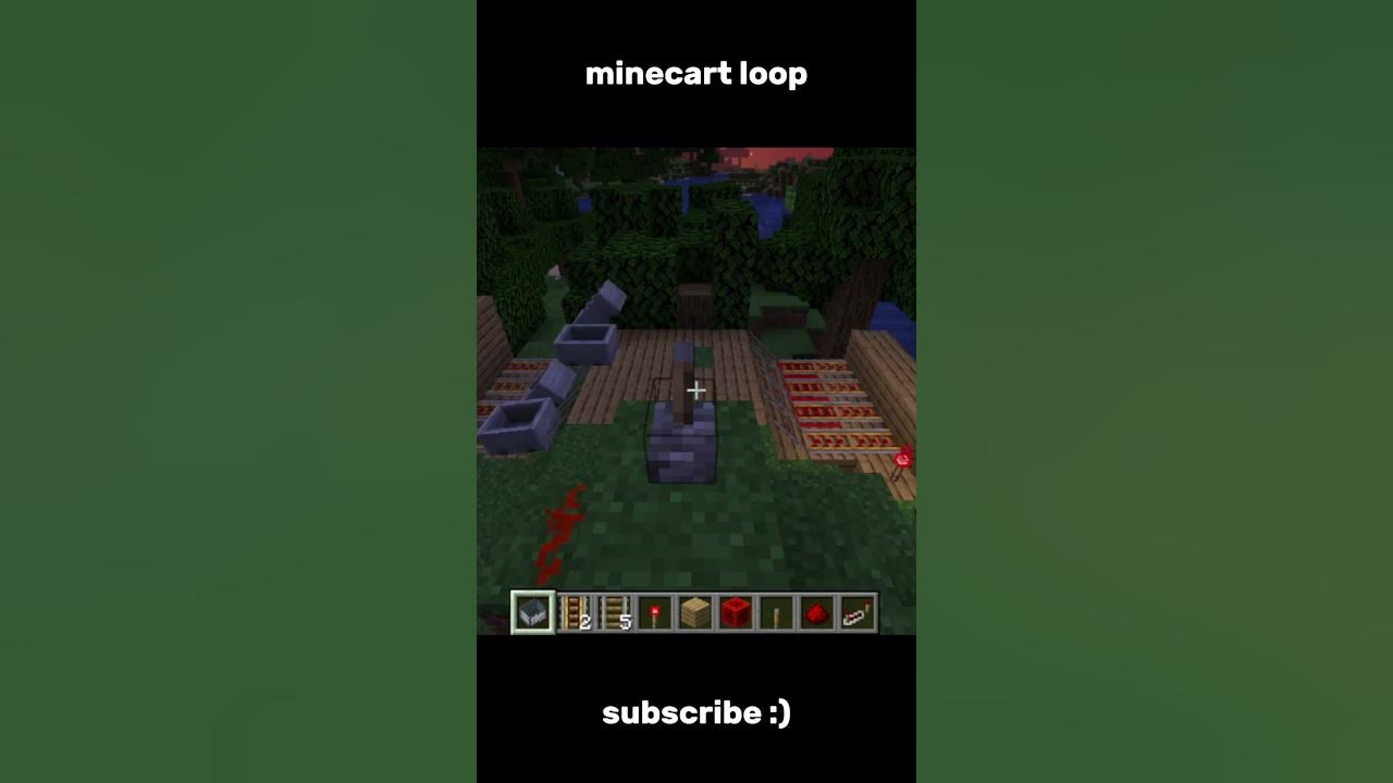 minecart loop #minecraft - YouTube