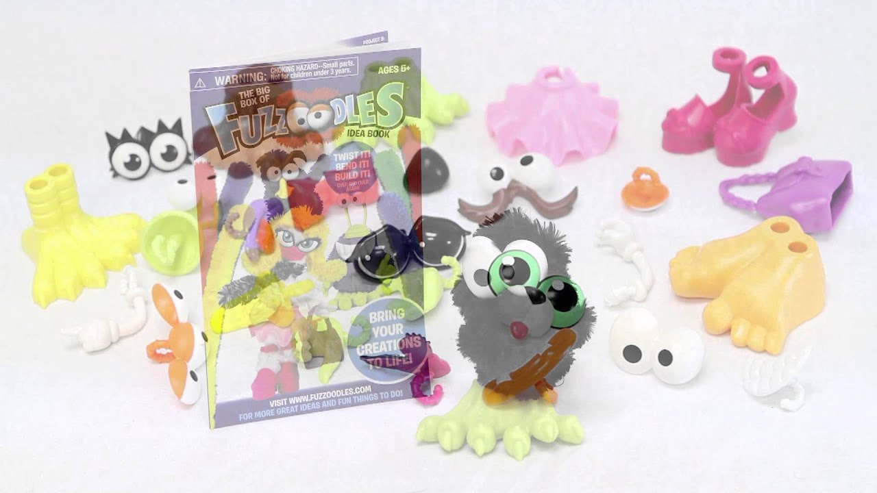 Fuzzoodles Big Box Plush Construction Kit - YouTube