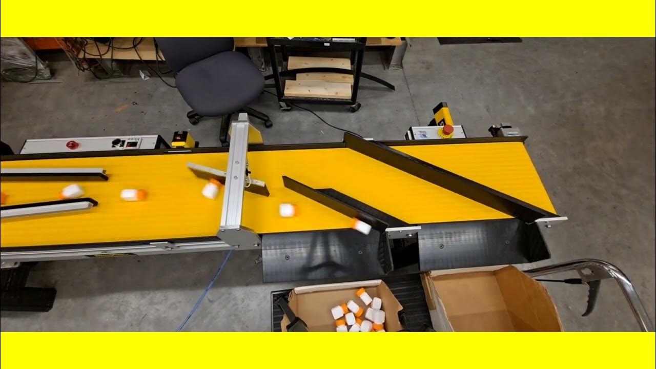 Pharmaceutical Counting Conveyor with Lane Diverter for Sorting - YouTube