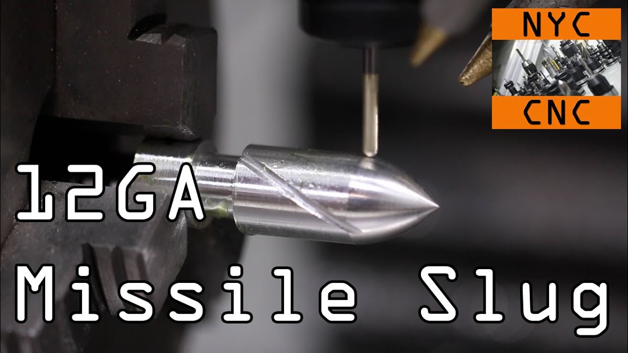 12GA Shotgun Missile Slug! CNC Machined! Widget45 - YouTube