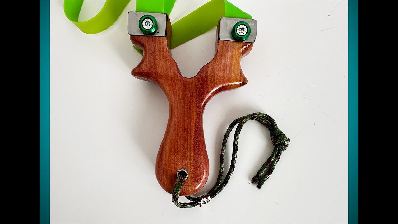 Slingshot, The Best Homemade Wooden Hunting Slingshot.- Checked!! - YouTube