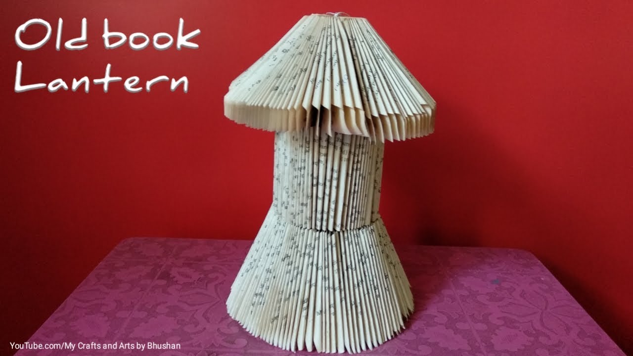 Best out of waste || DIY paper lantern for old books - YouTube