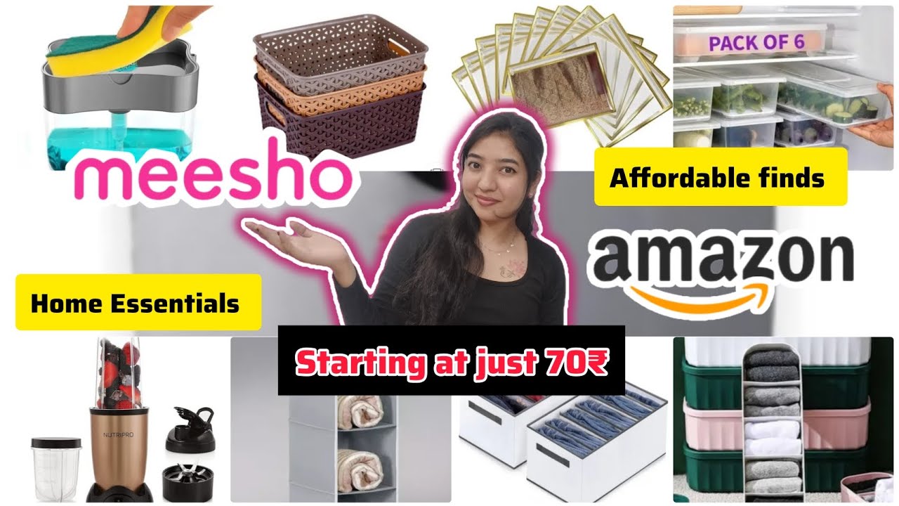 Meesho & Amazon Home Essentials Haul Starting ₹70 | Budget Finds You’ll Love! | Vlogwithrutu ...