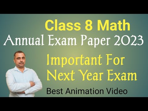 class 8 maths annual exam paper 2023 || sample paper class 8 maths ...