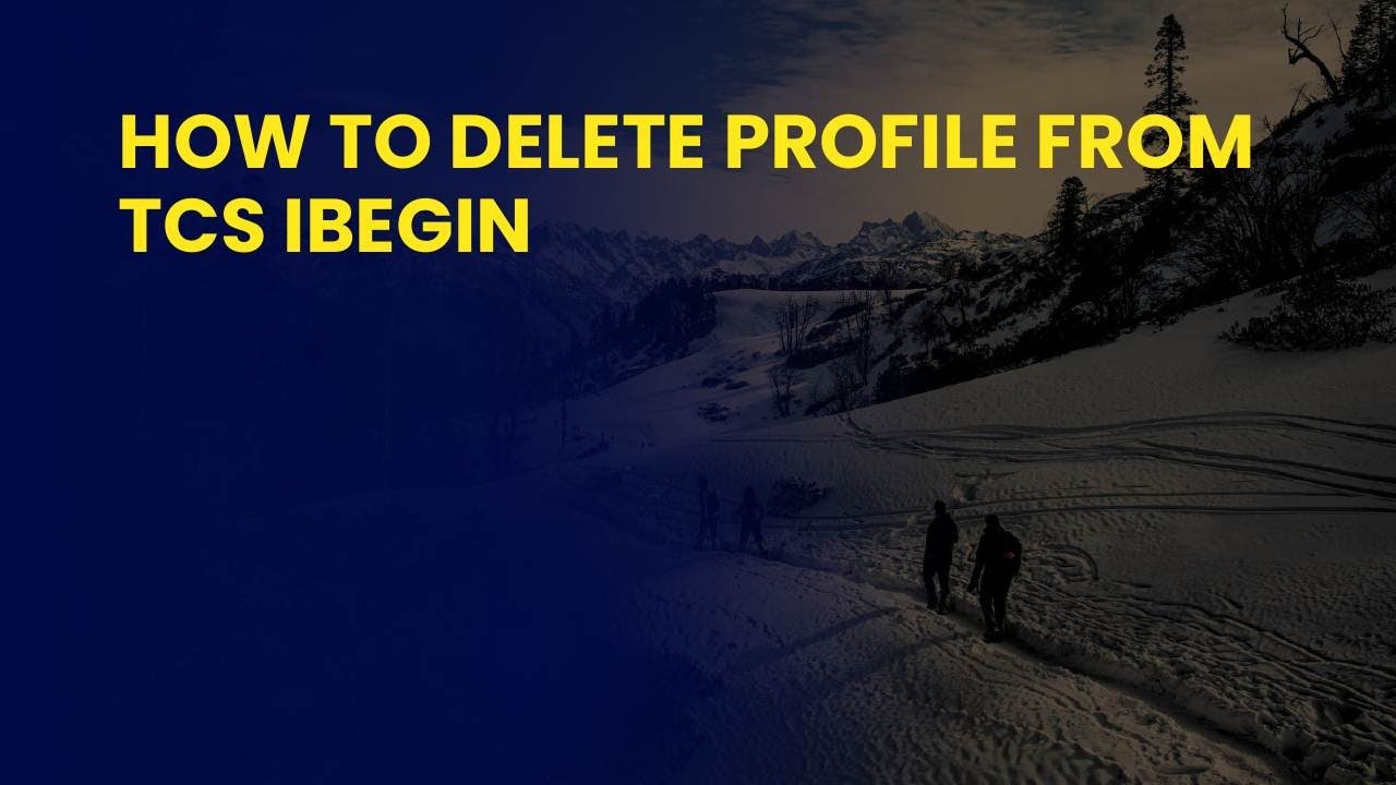 How to Delete Profile from TCS iBegin - YouTube