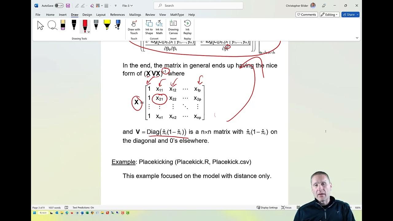 Logistic regression: regression parameter estimation - part 2 - YouTube